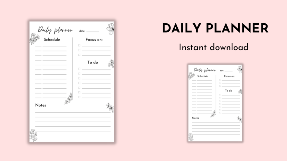 Free Botanic Daily Planner