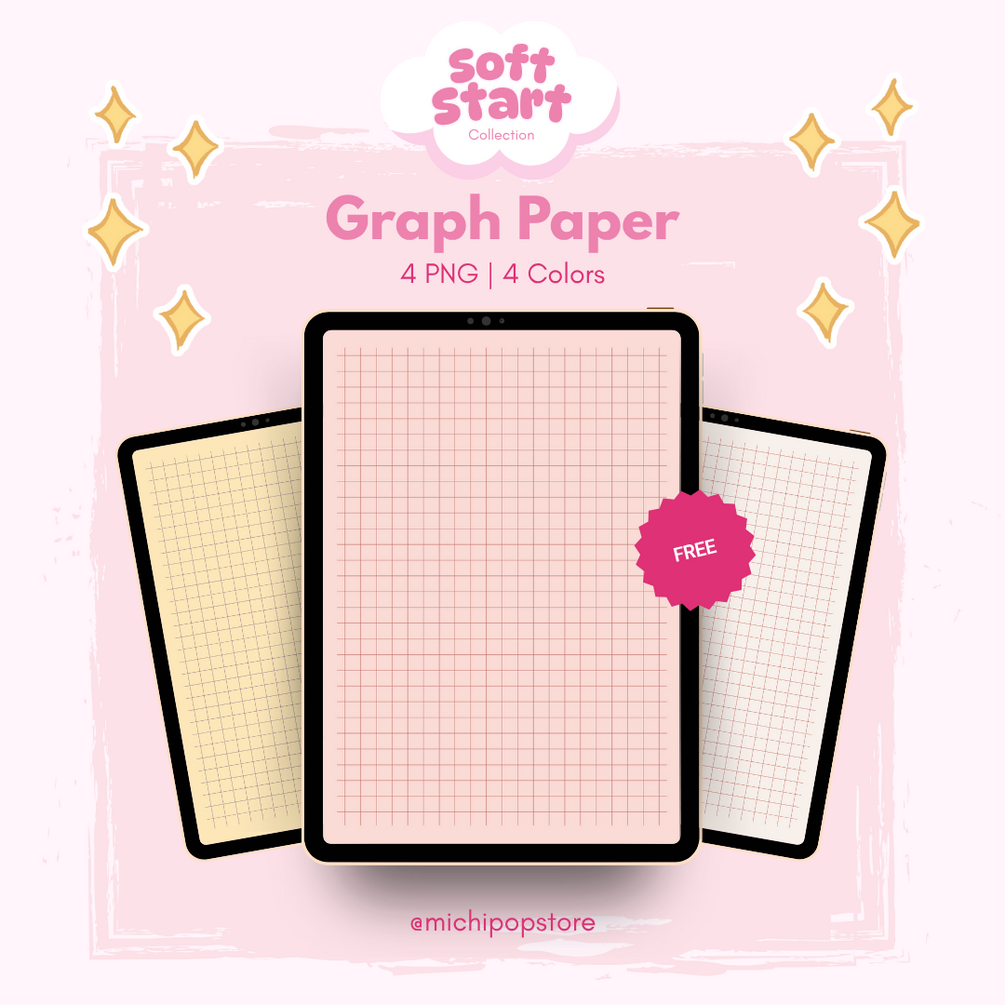 Free Pastel Graph Paper – Cute Minimal Planner Paper (4 Colors)