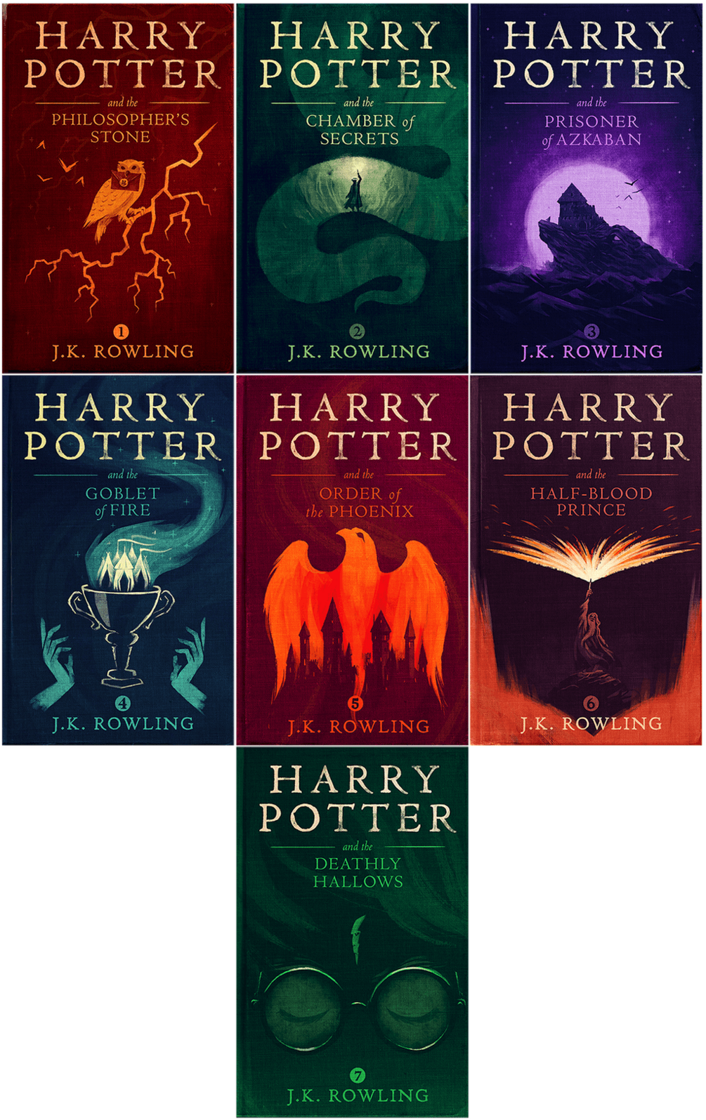 Harry Potter 7 books + 7 freebies