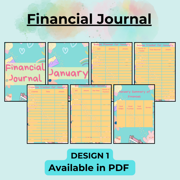 Financial Journal (All Designs) + Travel Planner + Weekly Planner for ₱379