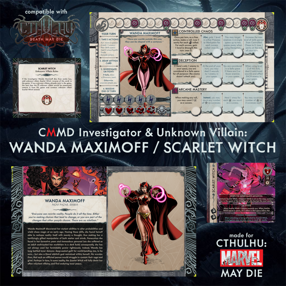 Cthulhu: MARVEL May Die - Wanda Maximoff (Investigator)