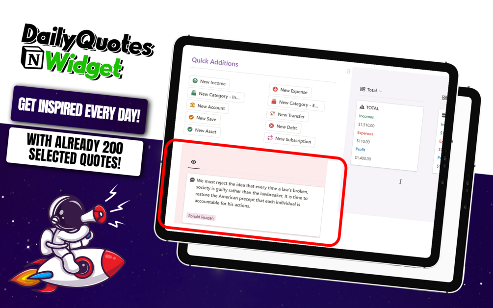 Daily Random Quotes | Widget