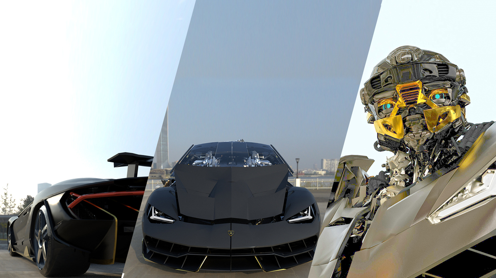 HOT ROD AUTOBOT TRANSFORMATION to Lamborghini centenario