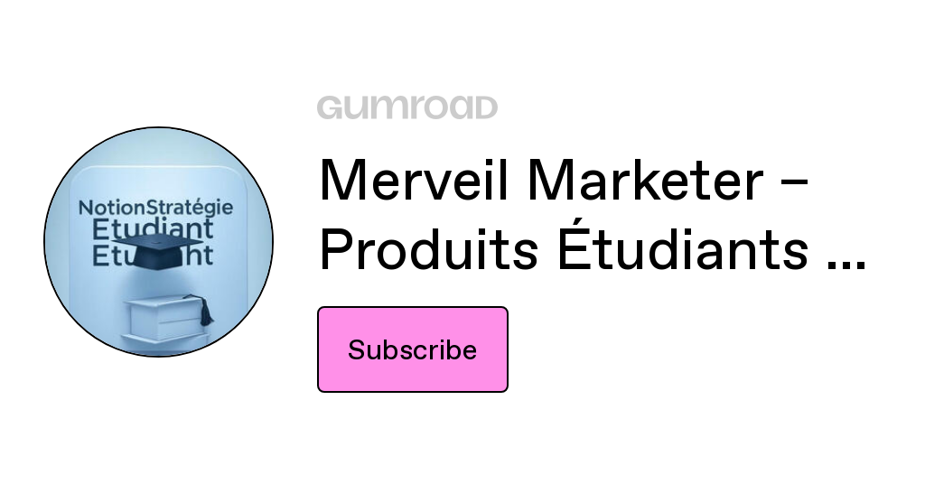 Merveil Marketer – Produits Étudiants & Digitaux