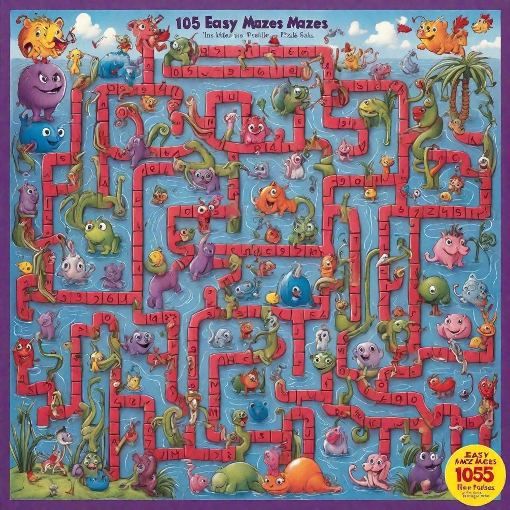 105 Maze Puzzle Book for Adult Large Print: Amazing Maze Activity Book ...