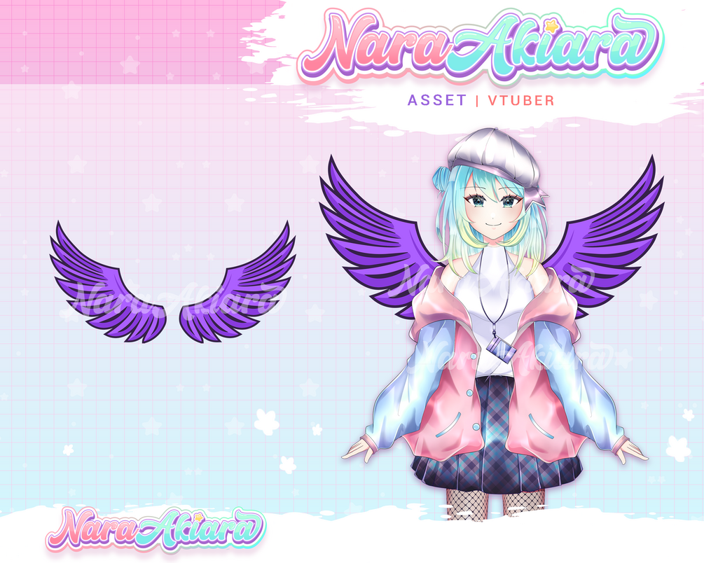 Vtuber Assets Purple Wings