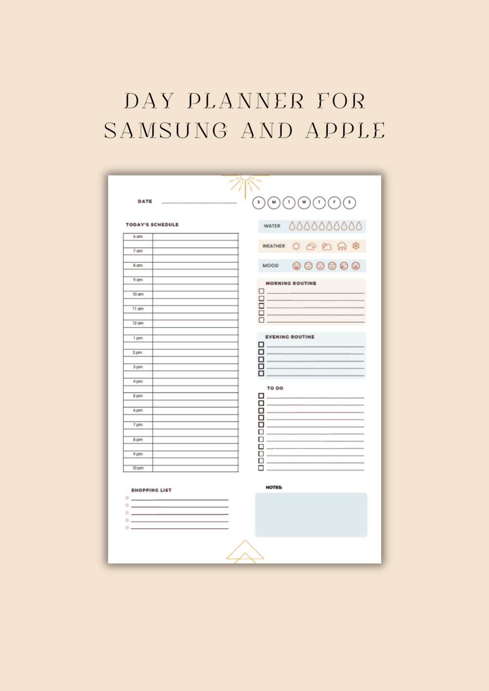 Day planner for Samsung and Apple