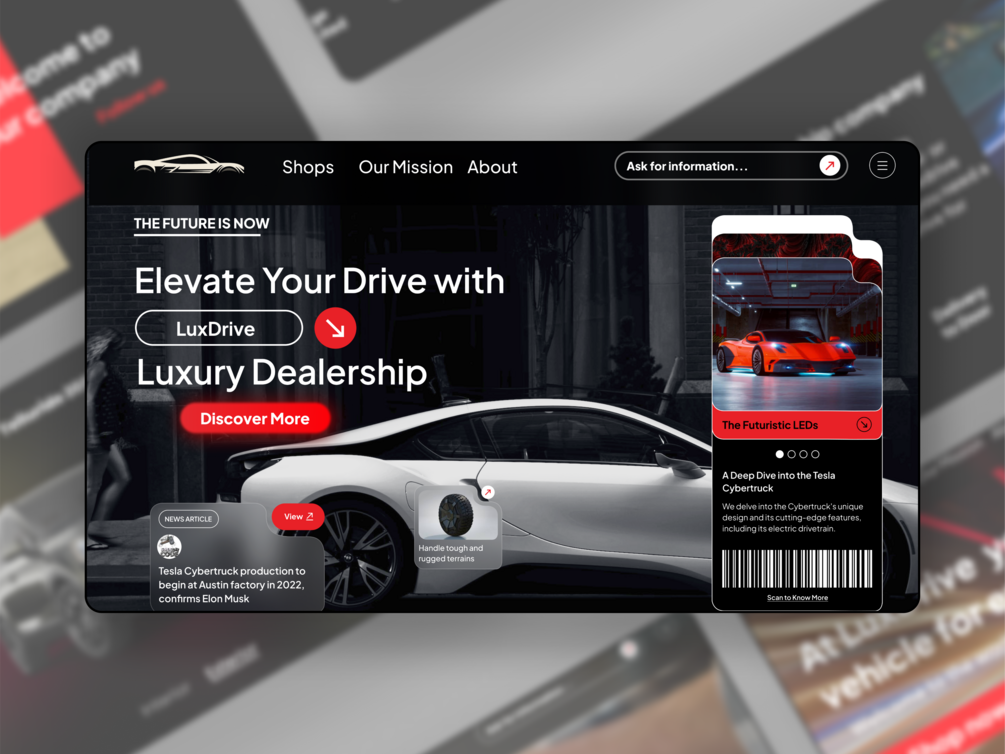 LuxDrive - Premium Car Selling Website Design | Figma Template