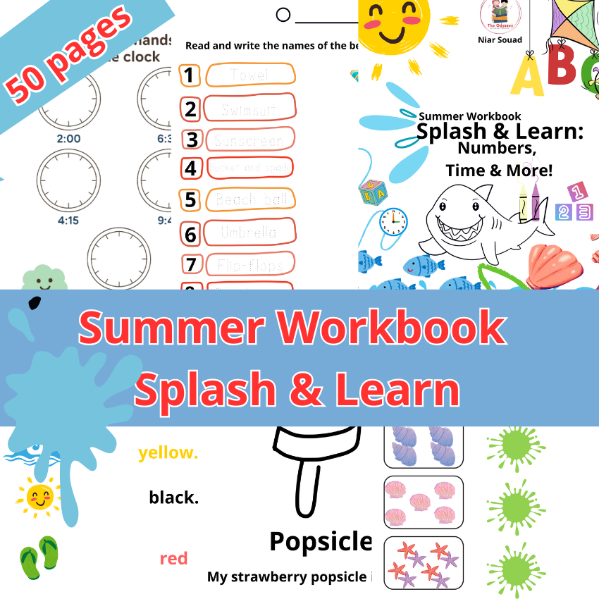 Summer Workbook Splash & Learn: Numbers, Time & More!