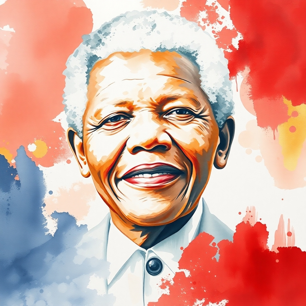 "Legacy of Freedom: An Abstract Expressionist Tribute to Nelson Mandela"