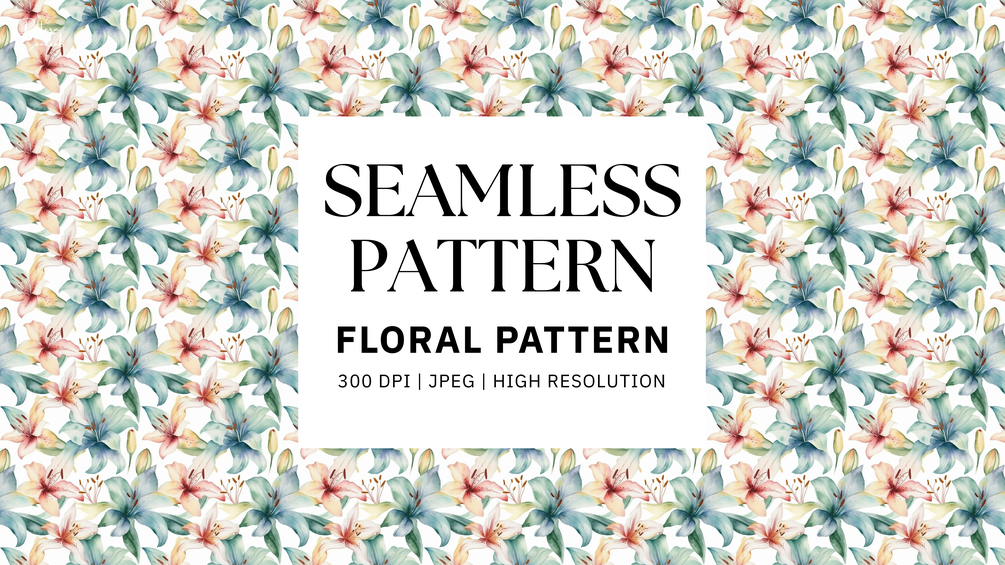 Floral Seamless Pattern | Repeatable pattern for print and DIY Projects