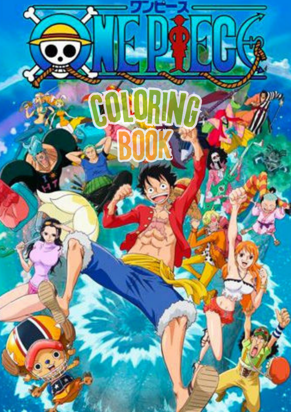 One piece coloring book to print