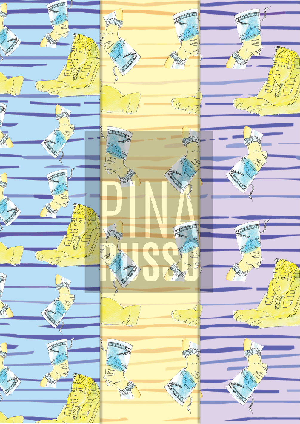 Bundle/ blue, Yellow, and purple National History Museum UK, Repeating ...