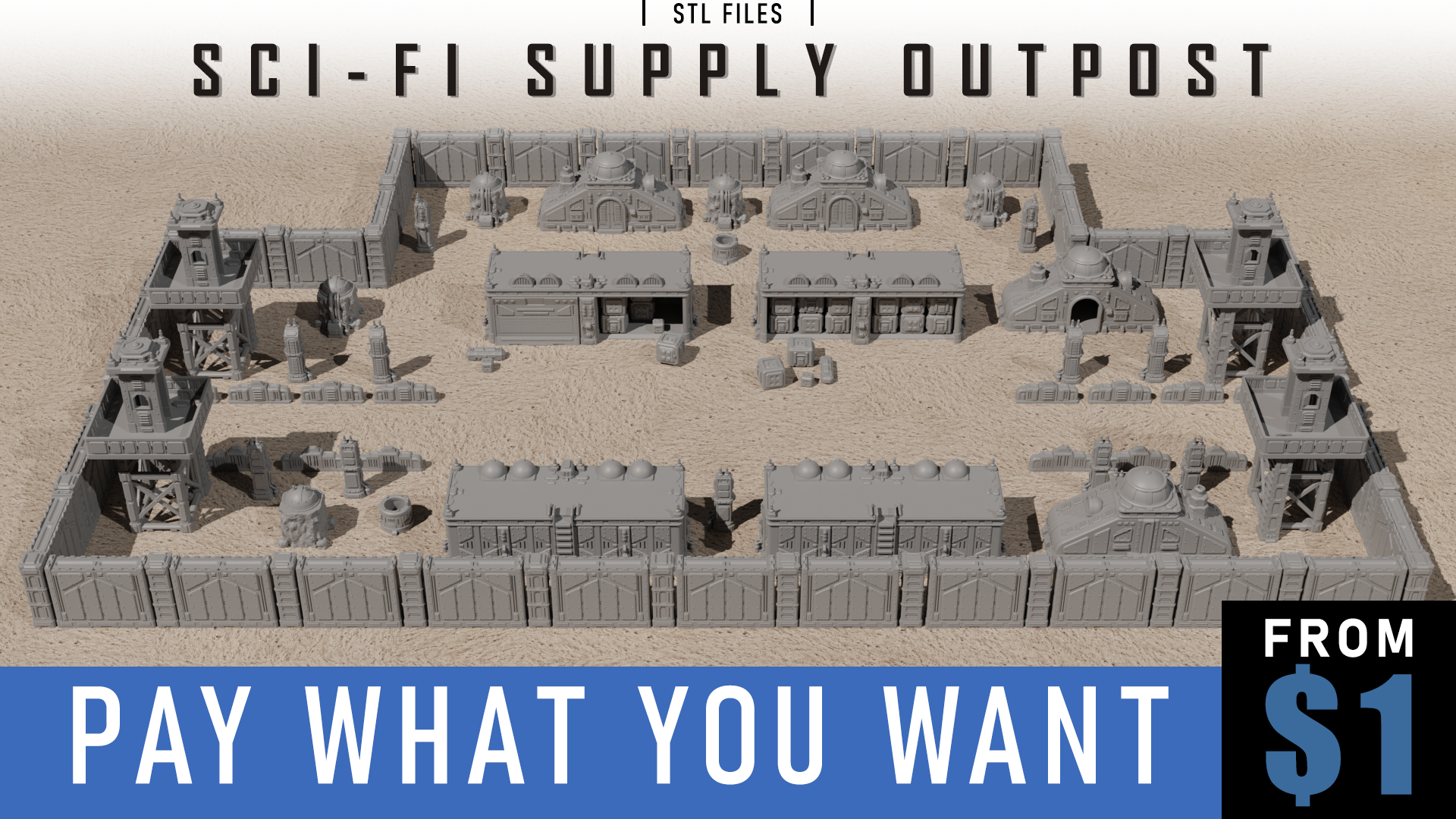New Kickstarter! Sci-fi Supply Outpost - 3D Printable STL Files - Oikos ...