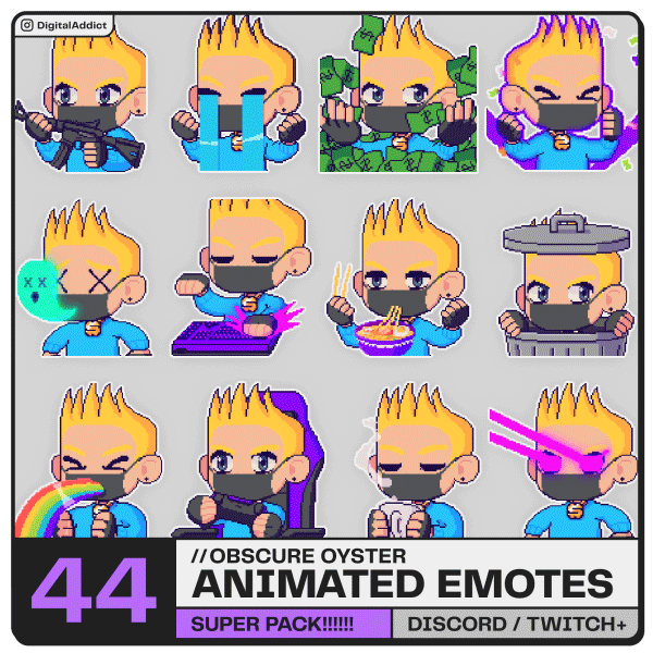 Face mask Spiky Gamer Emote Pack