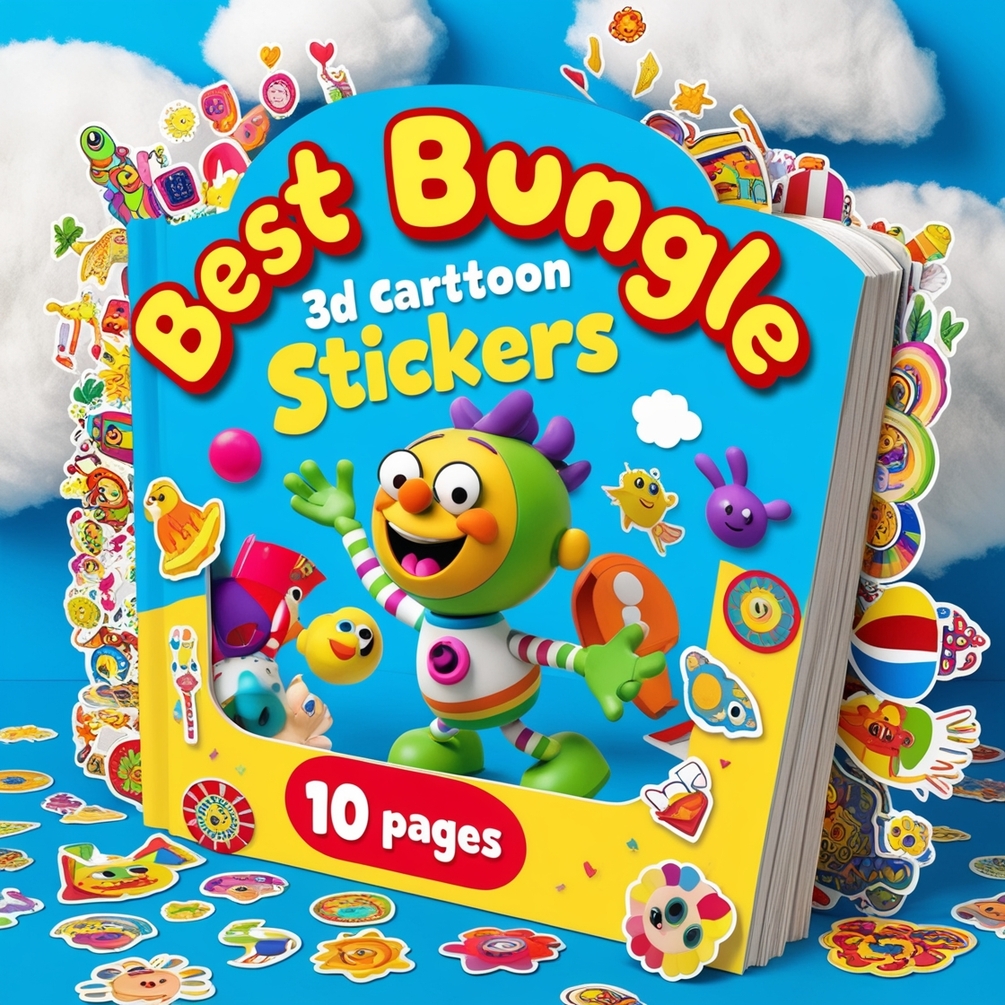 Best Bungle 3d cartoon Stickers. 10 pages