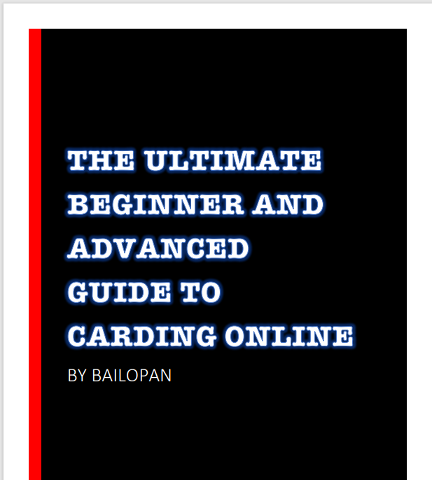 The ultimate beginner and advanced guide to carding online.