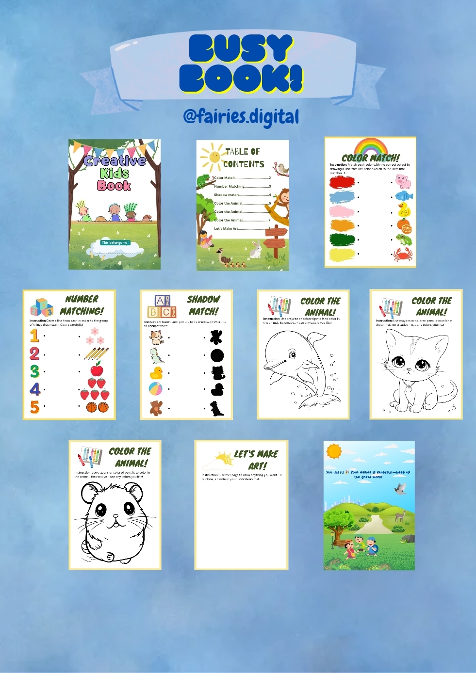 10-Page Creative Kids Book