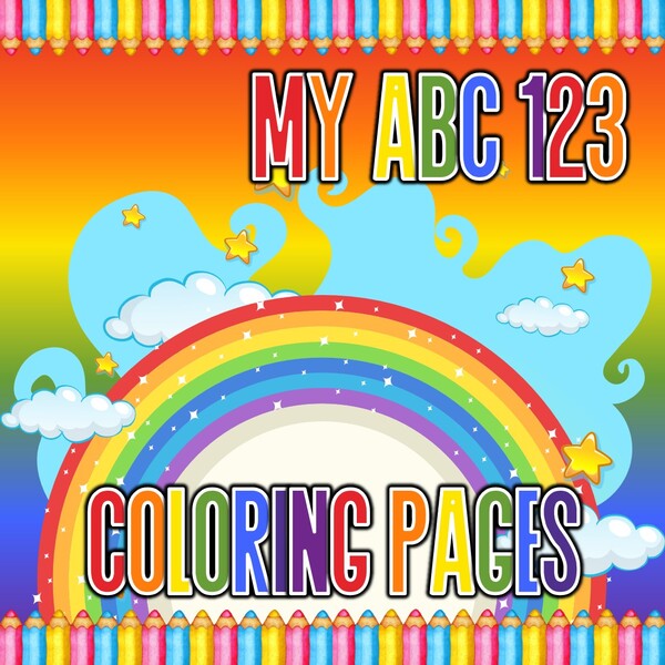 ABC 123 Mandala Coloring Pages