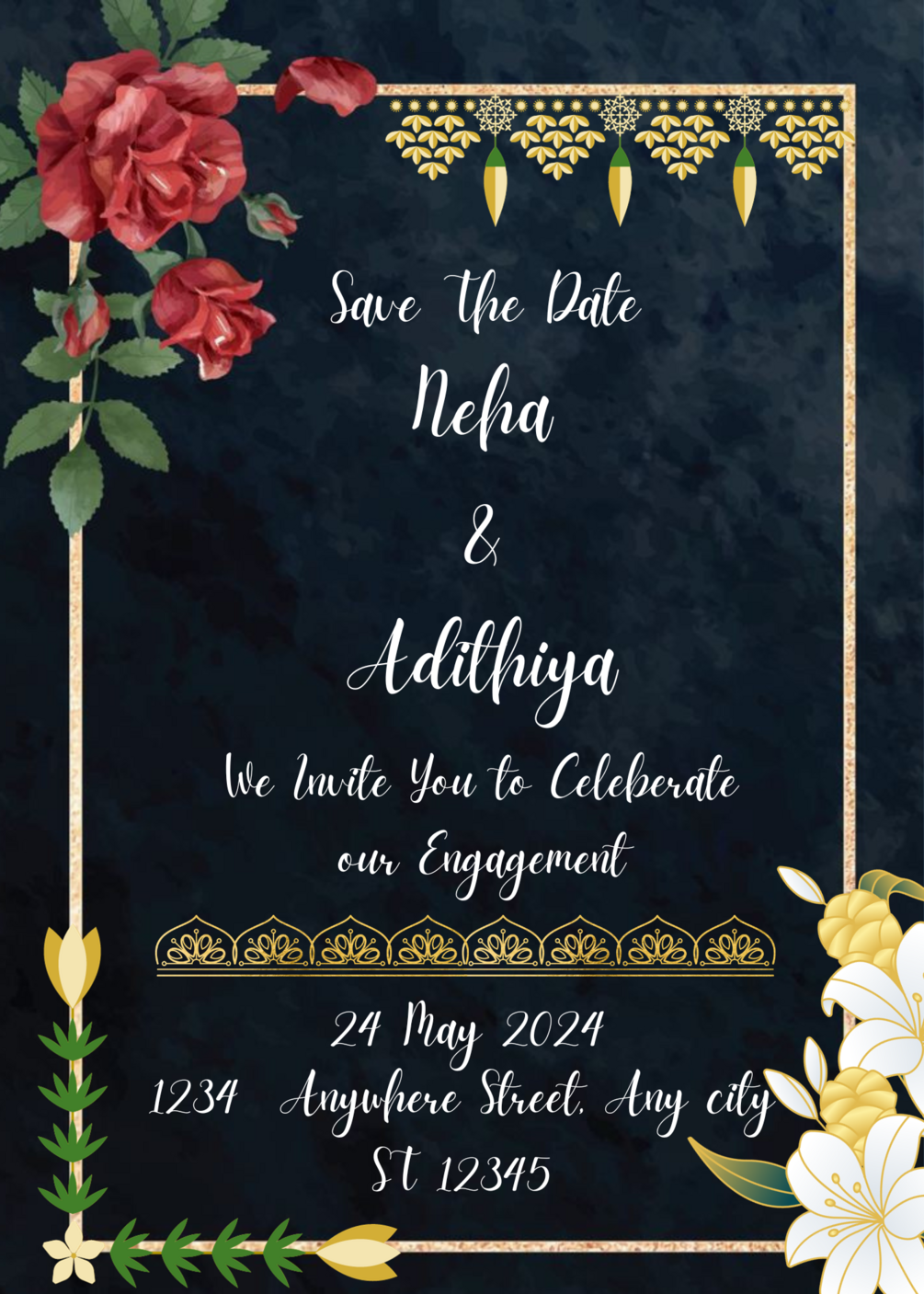 Elegant Digital Engagement Card