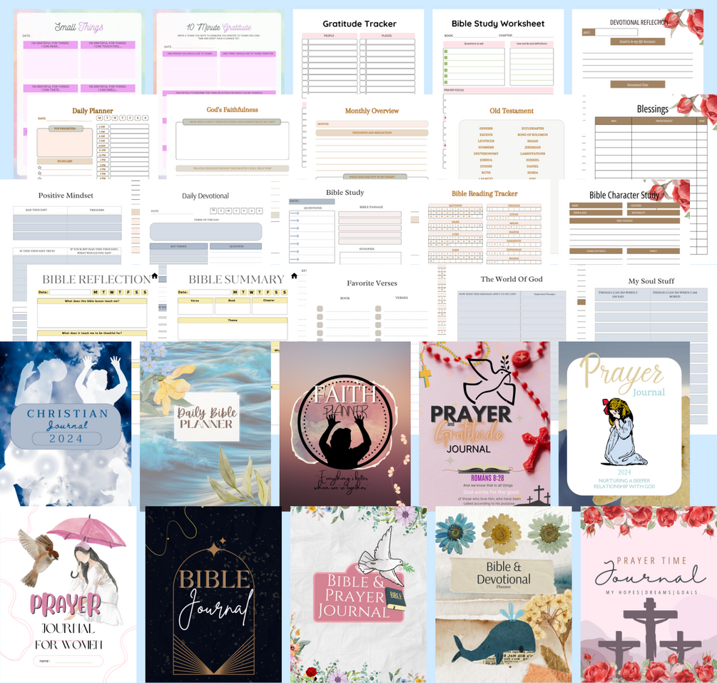 Prayer Journal PLR Resell Bundle Editable CANVA and Printable Journal ...