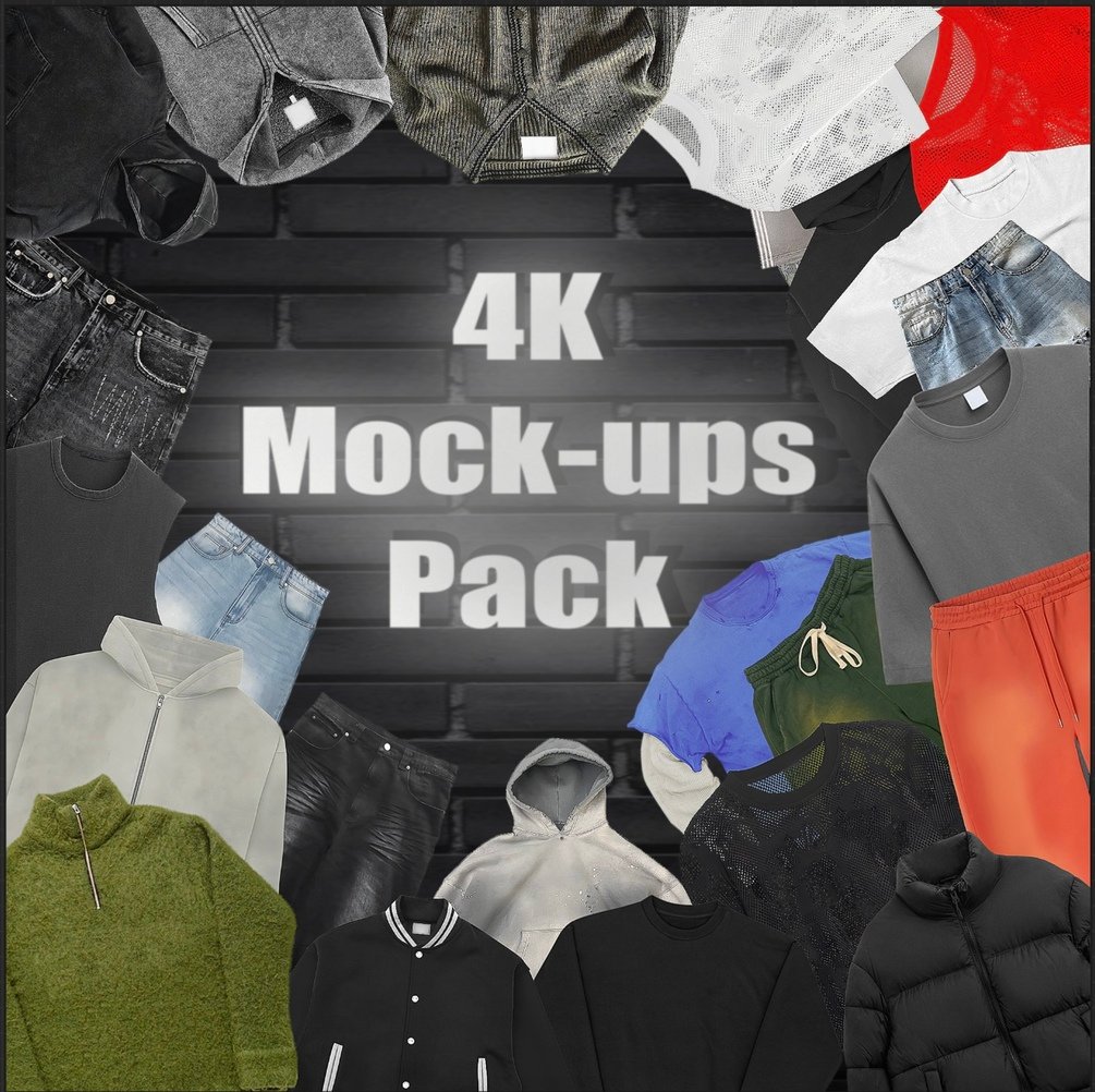 4K Mockup Pack for Clothing Brands