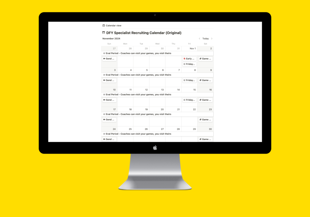 The Ultimate Specialist Recruiting Calendar
