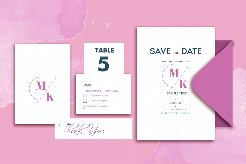 wedding invitation template, Save the date, Menu, Table number ...