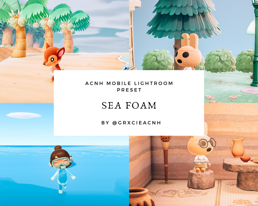 ACNH Mobile Lightroom Preset - Sea Foam