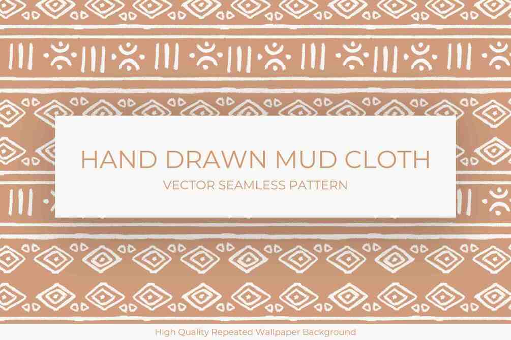 Hand Drawn Mud Cloth Pattern