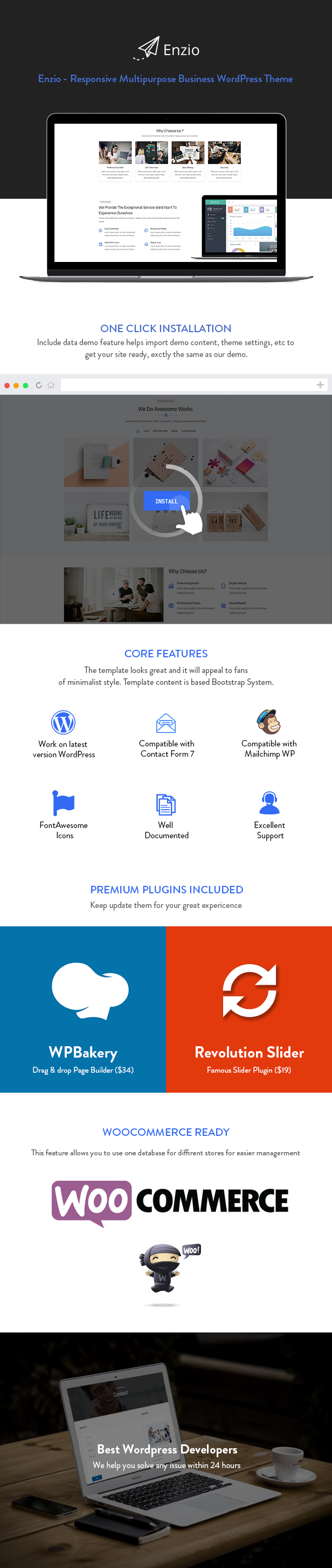 Enzio - Responsive Business WordPress Theme