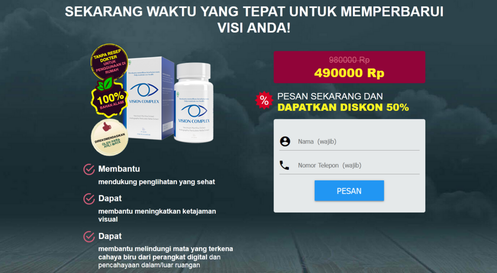 Vision Complex: Formula Penglihatan Naturals Terintegrasi Meningkatkan Penglihatan?