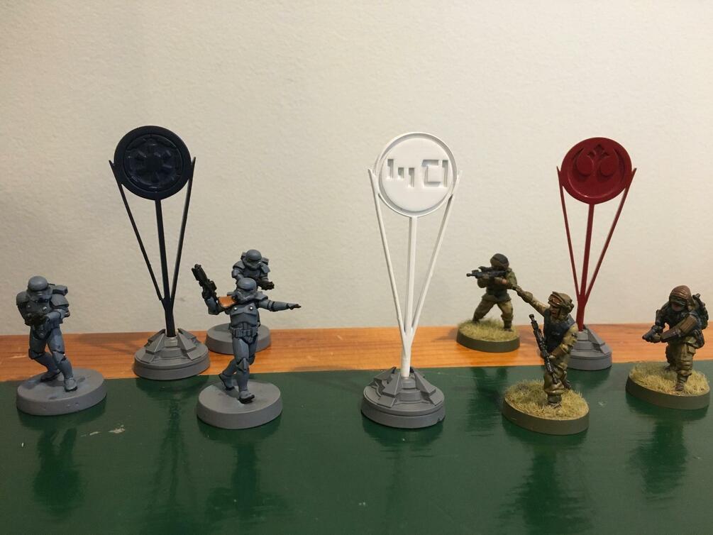 STL - SW Legion - Command Post Capture Markers: Imperial, Rebellion ...