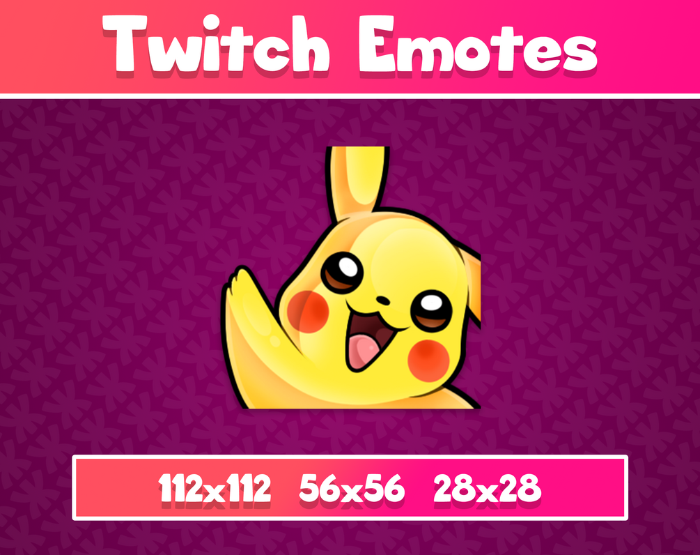 Pikachu Wave emote - [Twitch]
