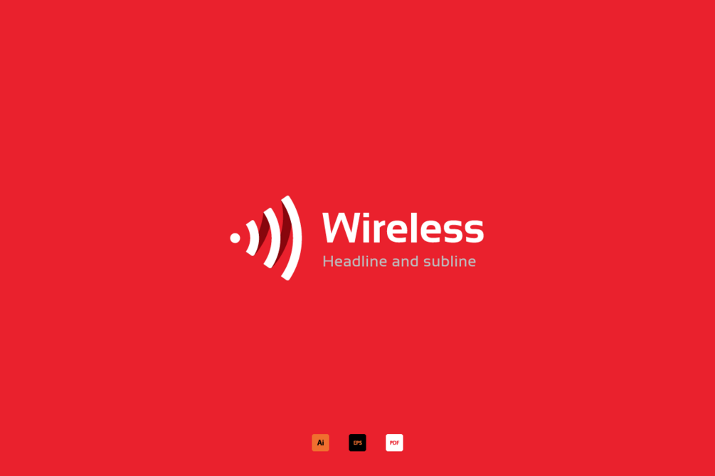 Wireless company logo template.