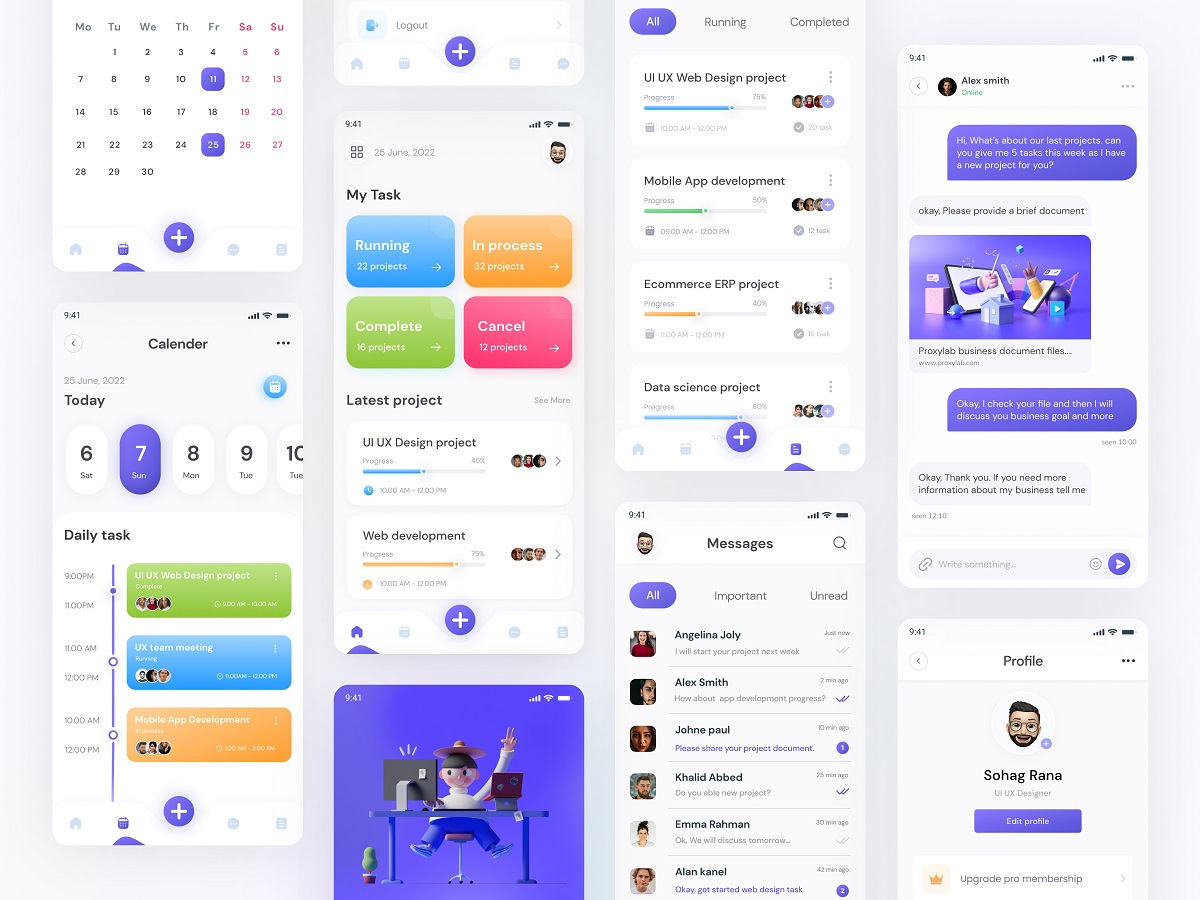 Task Manager Mobile App UI Kit