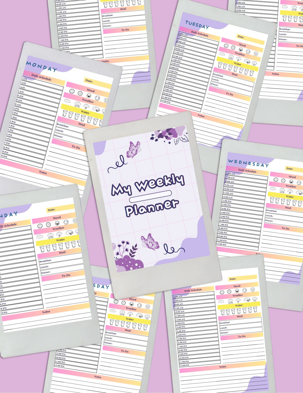 DOWNLOADABLE WEEKLY PLANNER FOR TIME MANAGEMENT