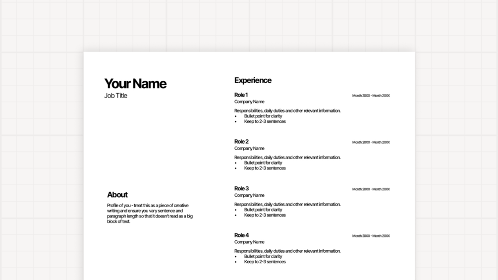 Architecture CV Template