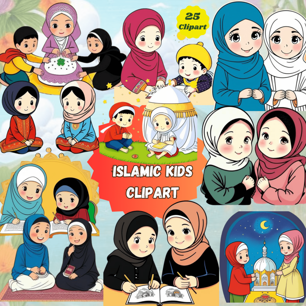 Islamic Kids Clipart – Muslim Kids Clip Art