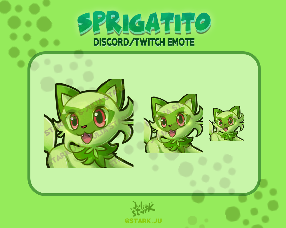 Sprigatito Cute Kawaii Twitch/Discord Emote