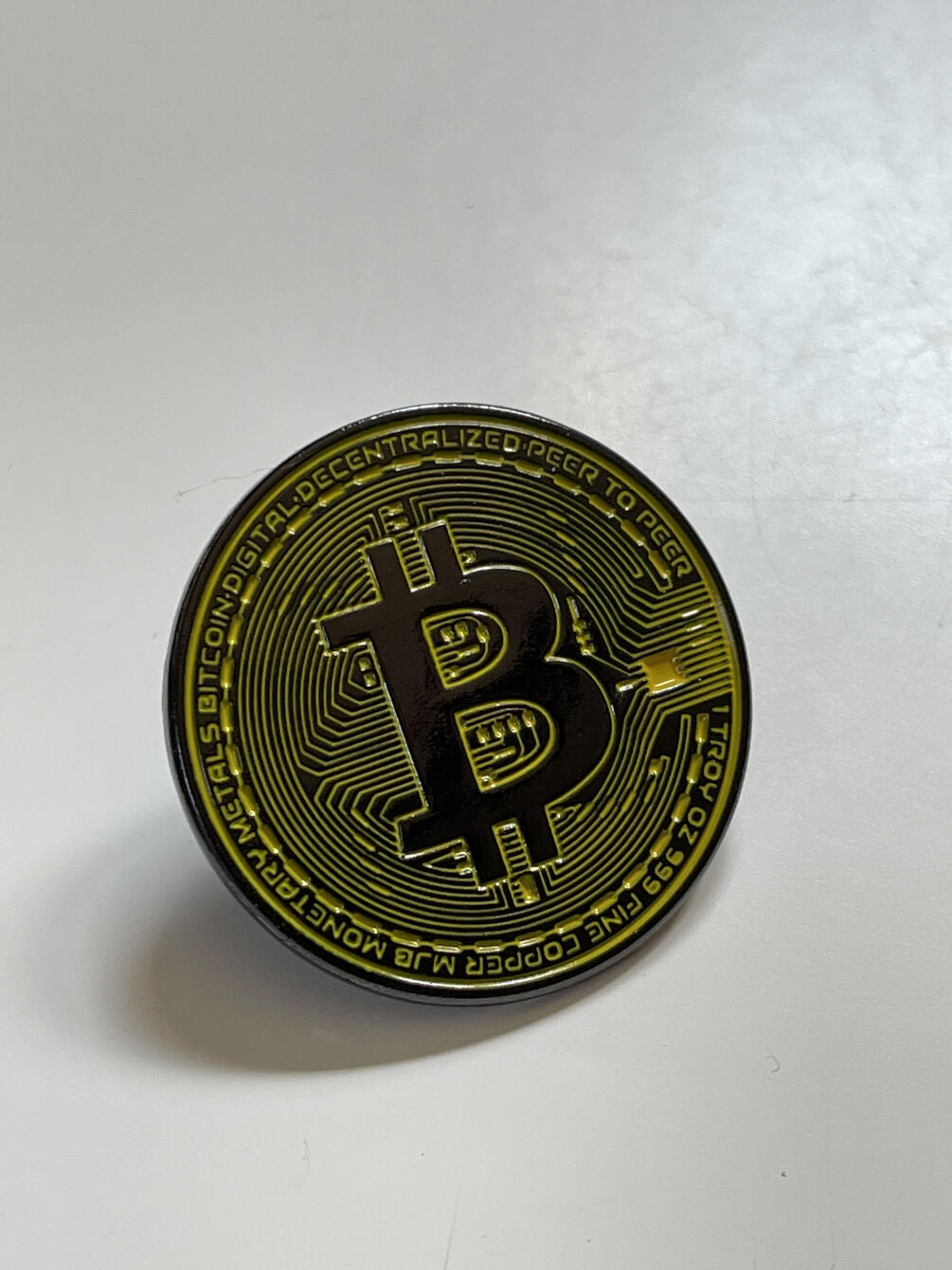 Bitcoin coin enamel pin