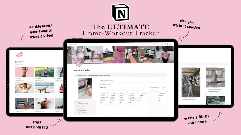 The Ultimate Home-Workout Tracker (Plan your Lilly Sabri / Chloe Ting ...