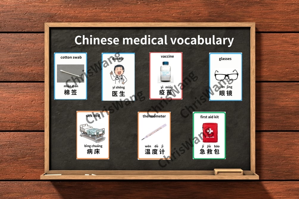 Chinese printable flashcards, medical vocabulary, simplified Chinese ...