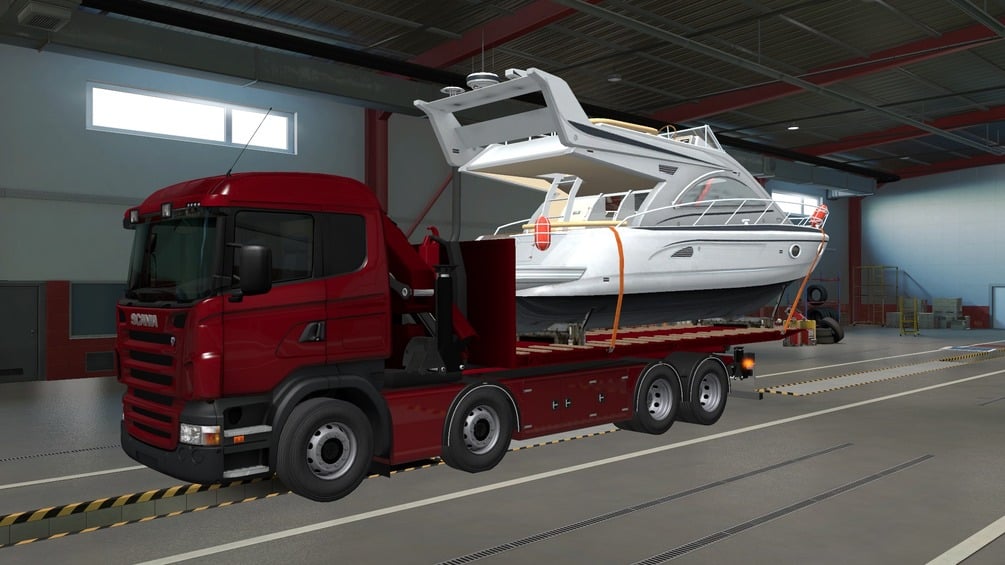 Hooklift crane chassi