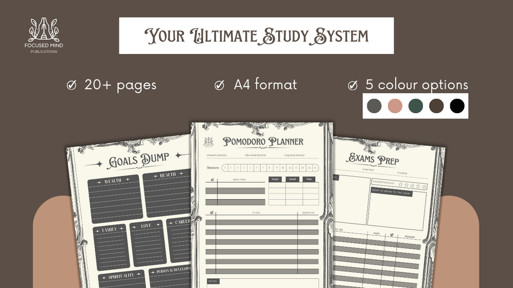 Ultimate study planner printables (time management, goals setting ...