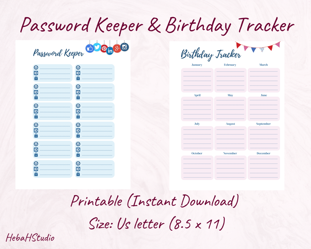 Birthday Tracker, Password Keeper