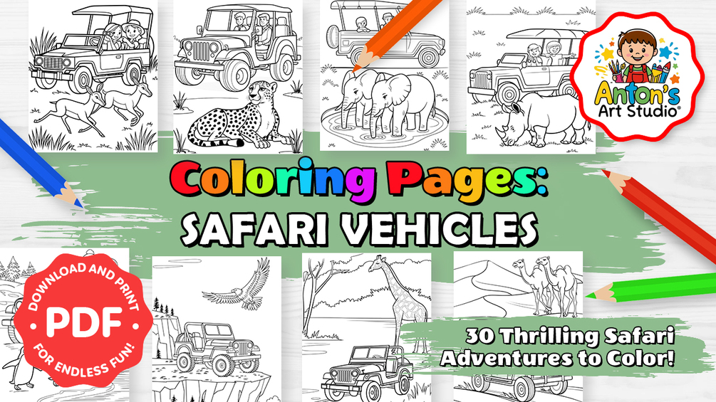 Coloring Pages: Safari Vehicles | 30 Exciting Pages for Young Adventurers