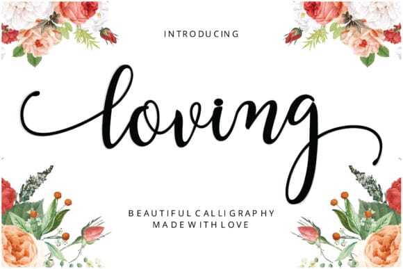 loving font-beautiful calligraphy font
