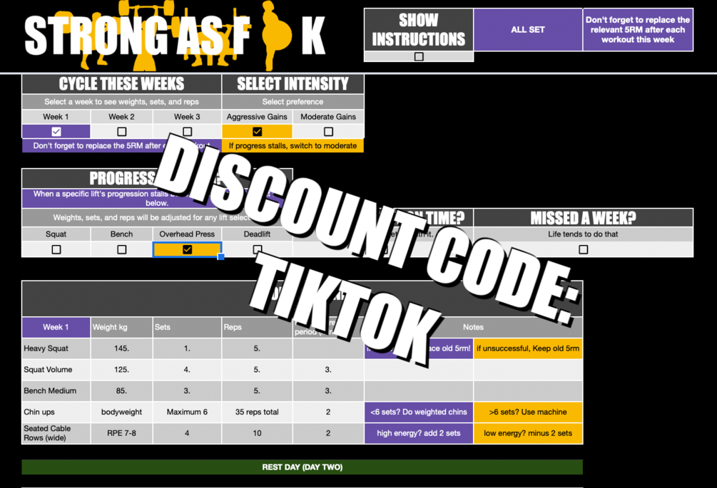 Strong as F__k - Intermediate Strength Program