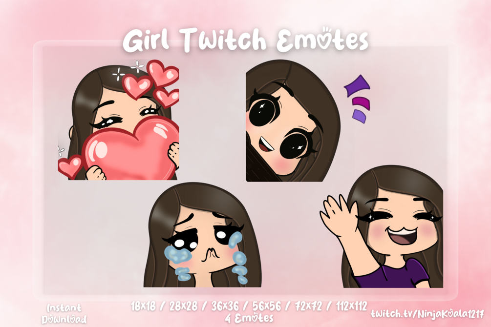 Girl Emotes, Cute Emotes, Twitch Emotes, Discord Emotes, Gamer Emotes ...